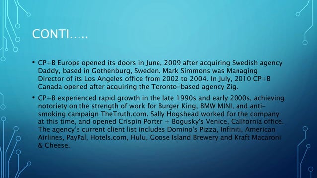 Crispin porter + bogusky | PPT