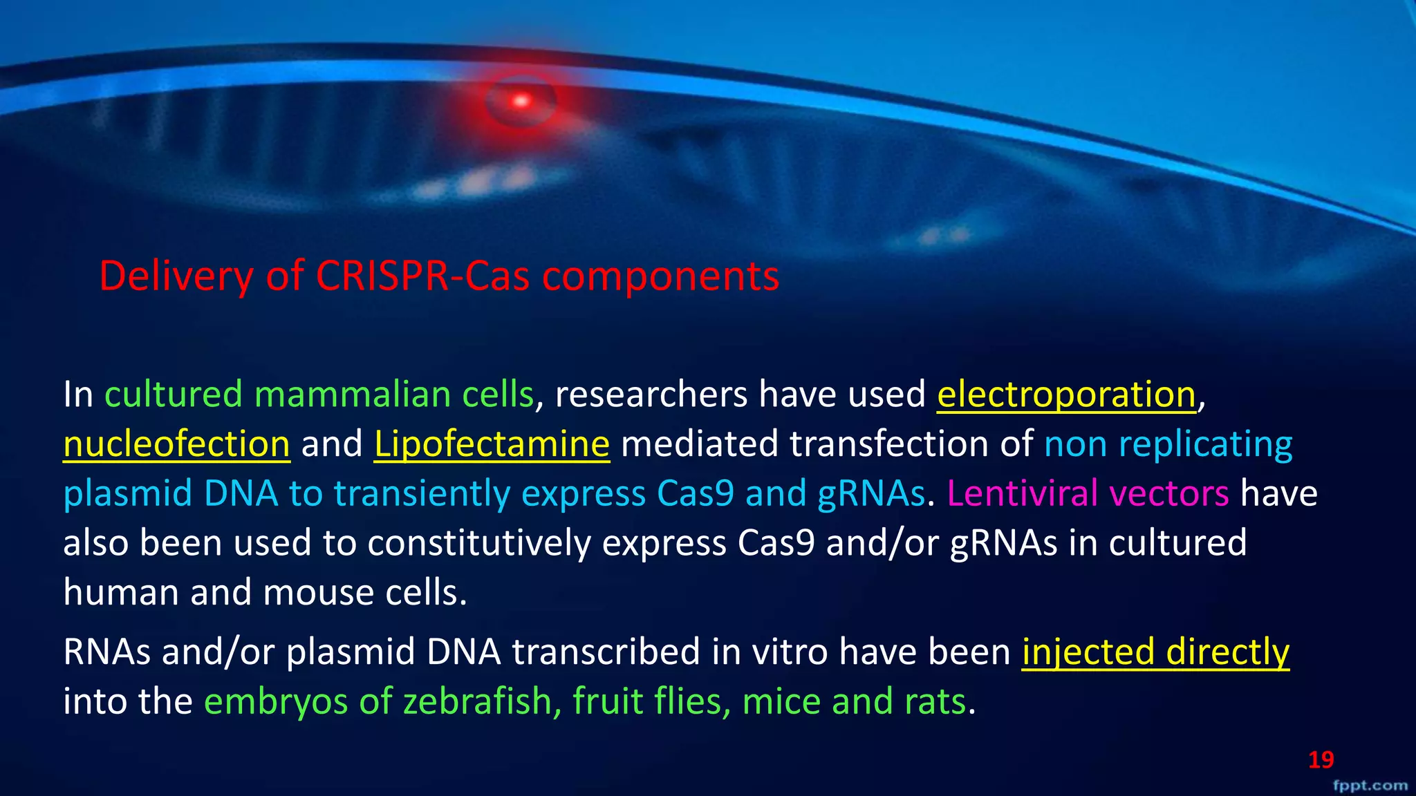 CRISPR-Cas systems and applications | PPTX
