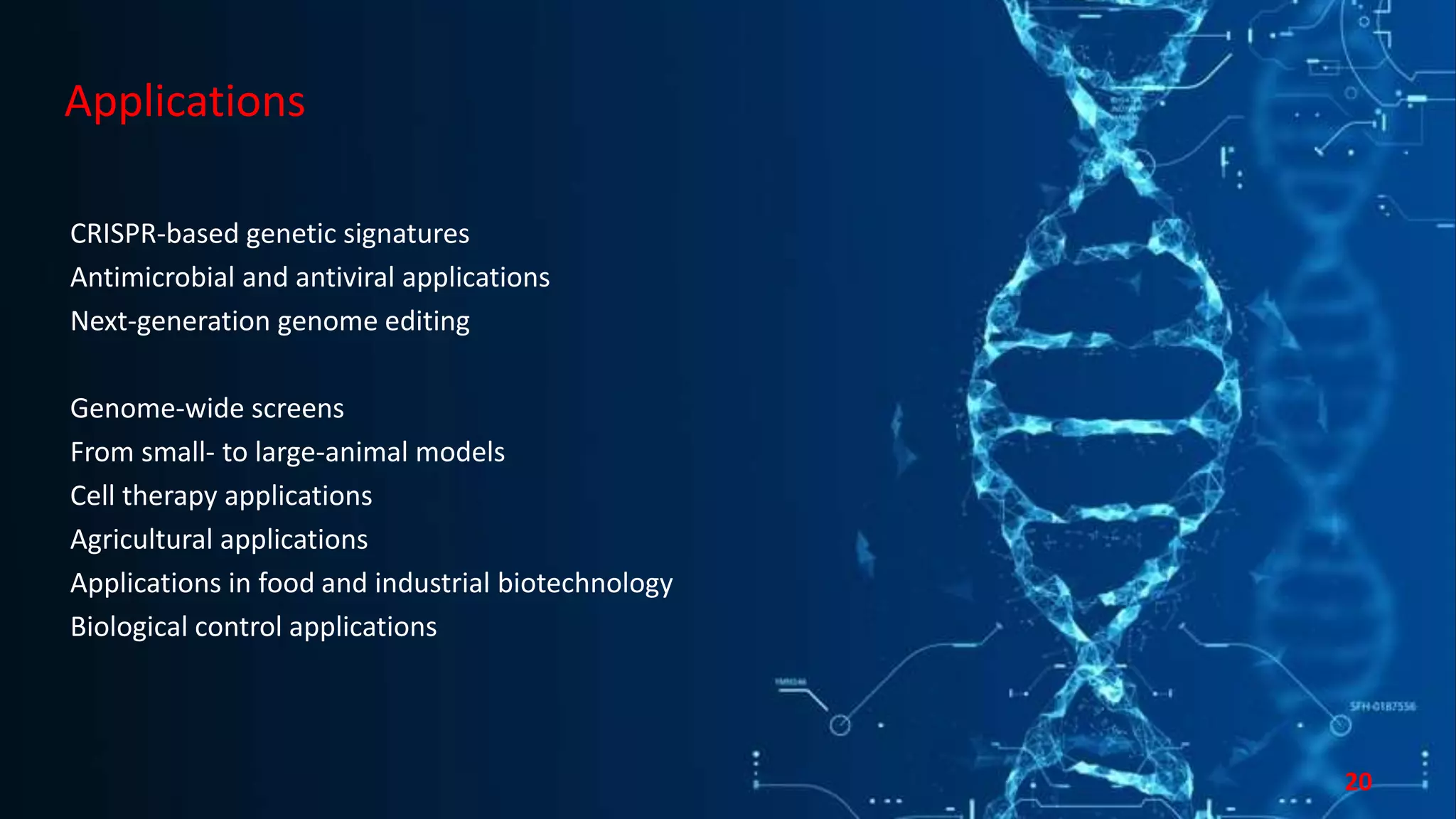 CRISPR-Cas systems and applications | PPTX