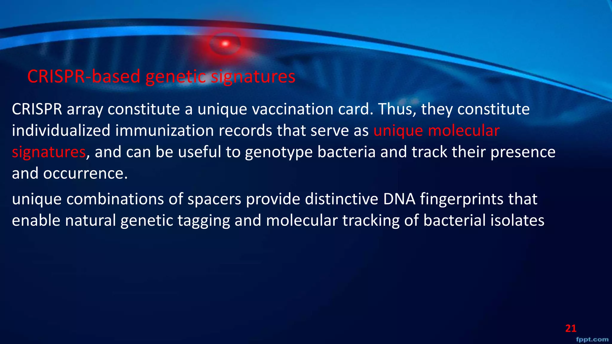 CRISPR-Cas systems and applications | PPTX