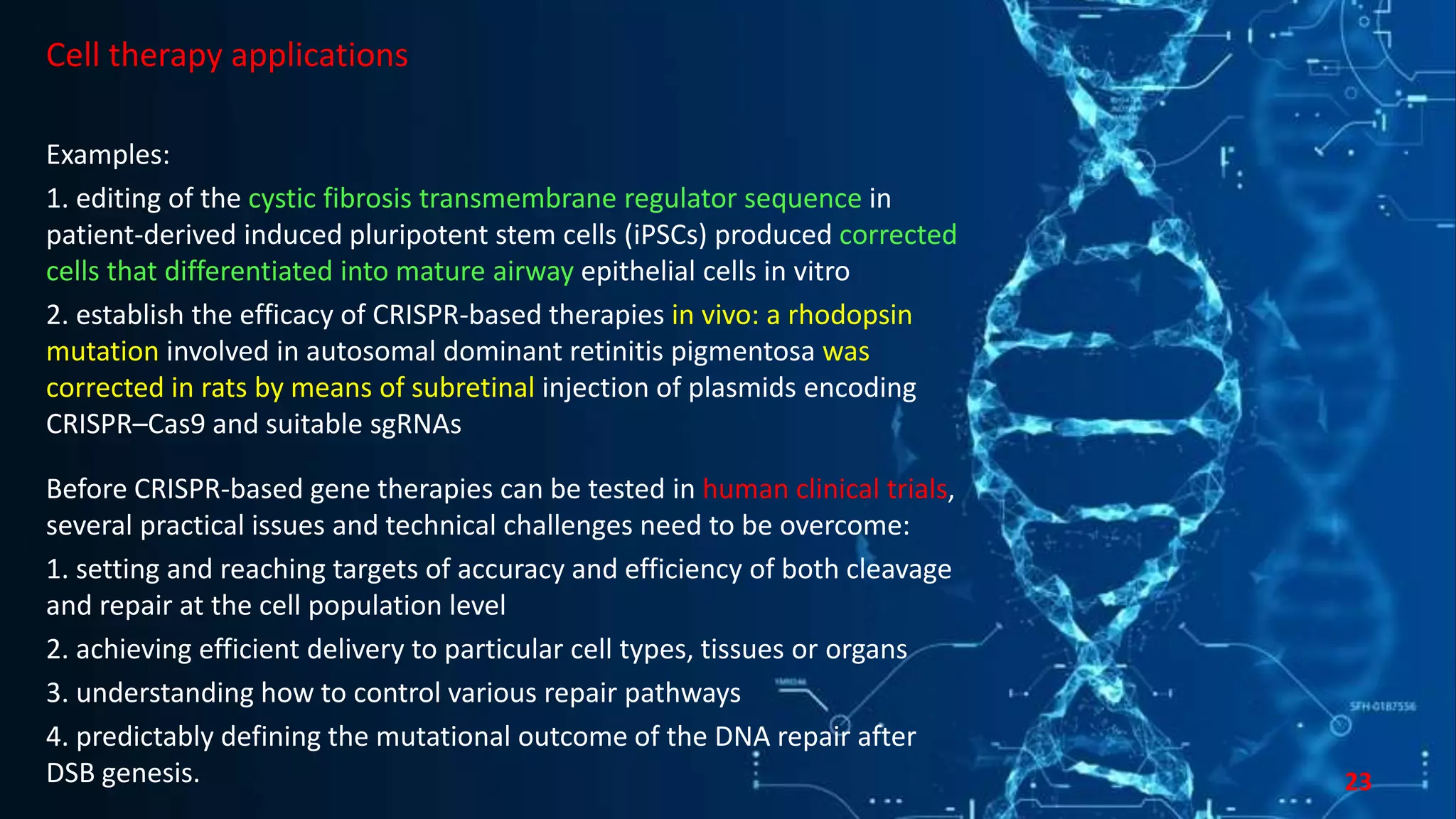 CRISPR-Cas systems and applications | PPTX | Programming Languages | Computing