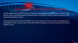 CRISPR-Cas systems and applications | PPTX