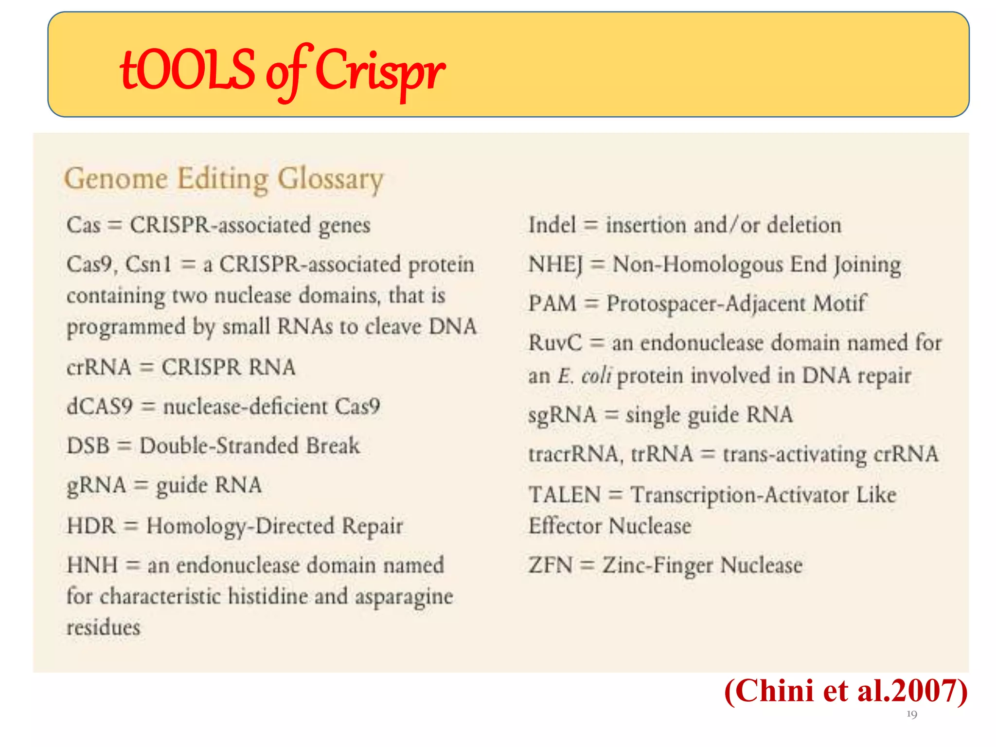 CRISPR – a novel tool for genome editing | PPTX