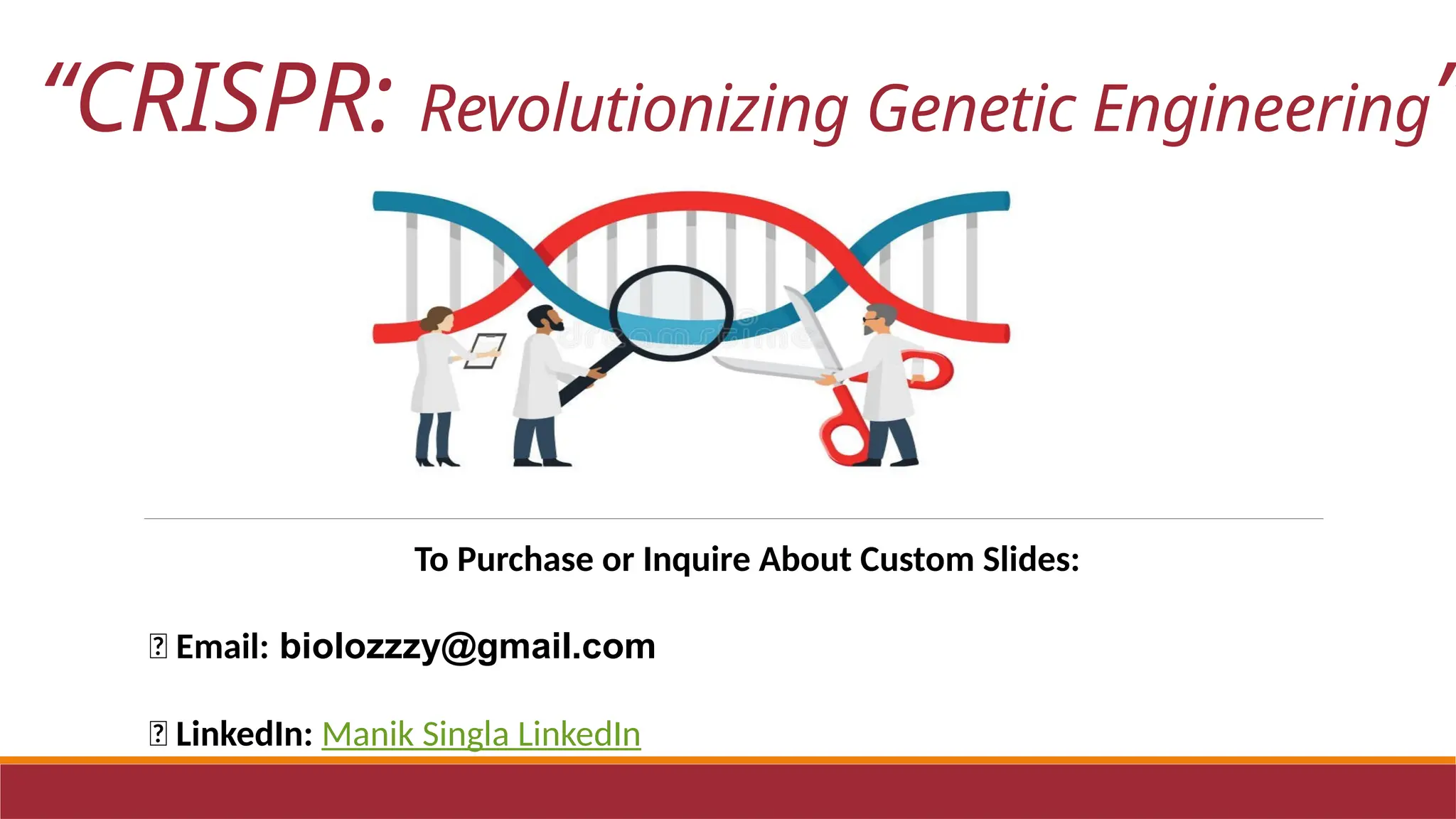 "Exploring CRISPR-Cas9: Revolutionizing Gene Editing and Biotechnology" | PPTX