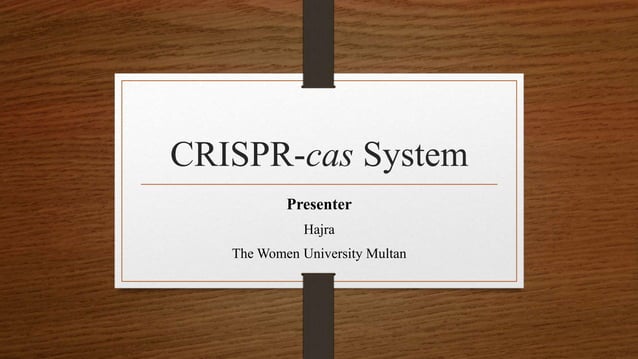 Crispr cas system | PPTX | Programming Languages | Computing