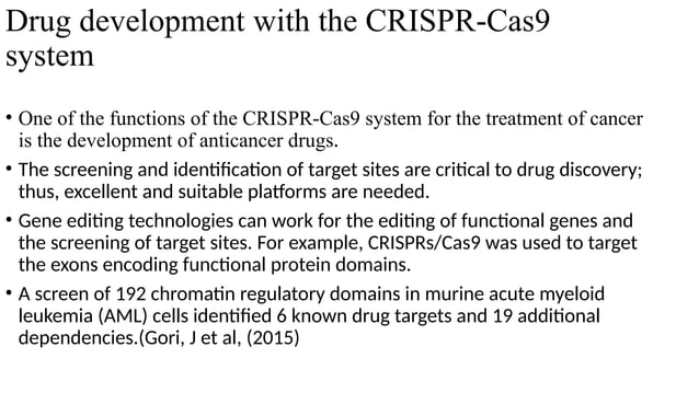 Gene Editing tool CRISPR-Cas9 Presantations | PPTX