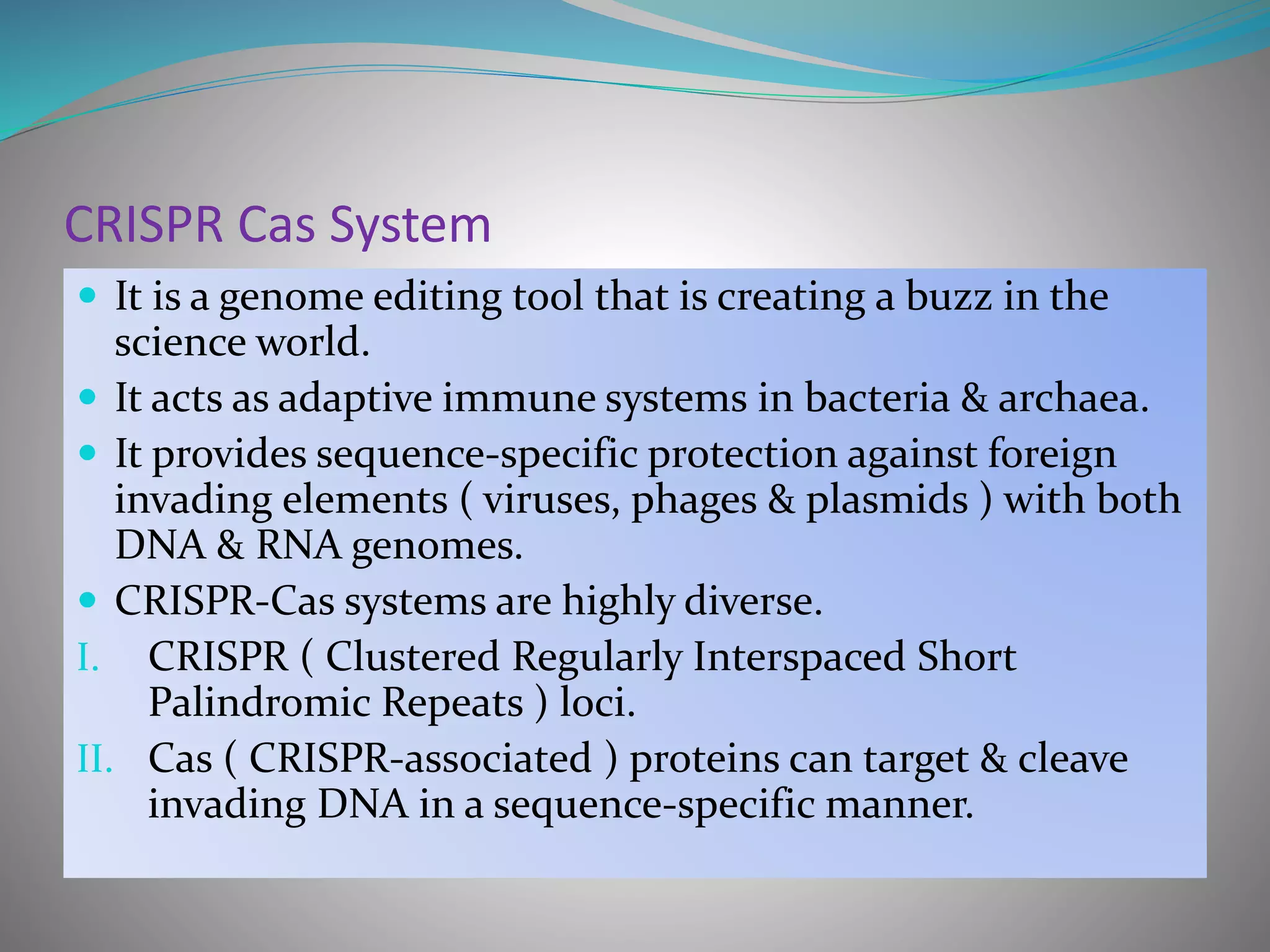 Crispr cas system | PPTX