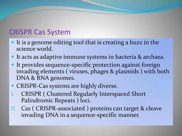 Crispr cas system | PPTX | Programming Languages | Computing
