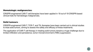 CRISPR AND ITS APPLICATION in modern era | PPTX
