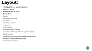 CRISPR AND ITS APPLICATION in modern era | PPTX