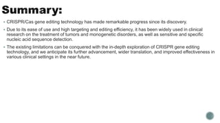 CRISPR AND ITS APPLICATION in modern era | PPTX