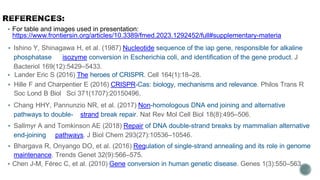 CRISPR AND ITS APPLICATION in modern era | PPTX