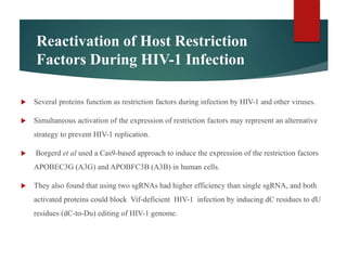 The role of CRISPR CAS-9 in the treatment of HIV | PPTX