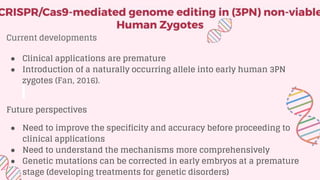 CRISPR/Cas9-mediated gene editing in human tripronuclear zygotes | PPT