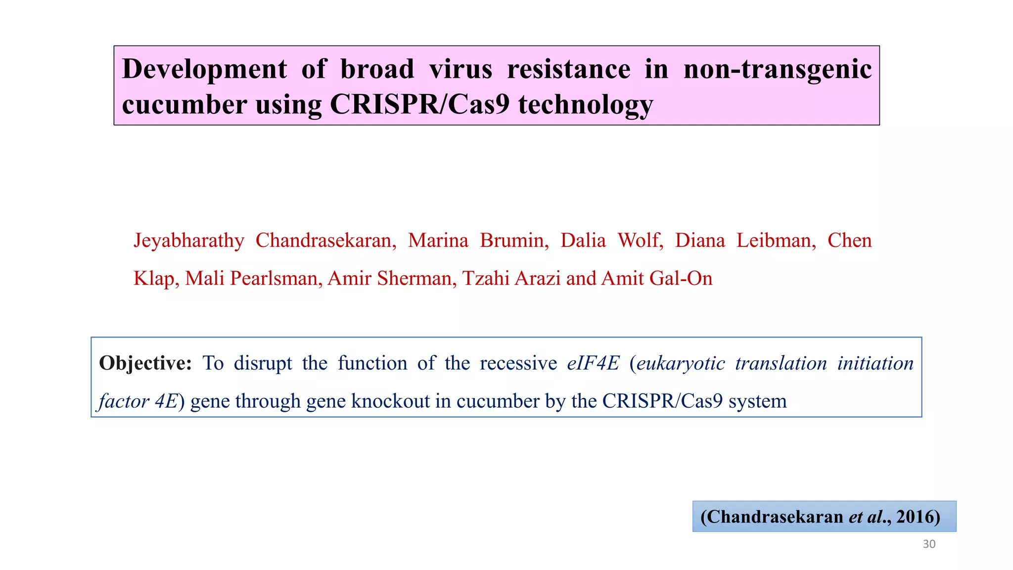 CRISPR Cas 9 role in plant disease management.pdf | Programming Languages | Computing