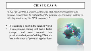 CRISPR Cas 9 TECHNOLOGY | PPTX