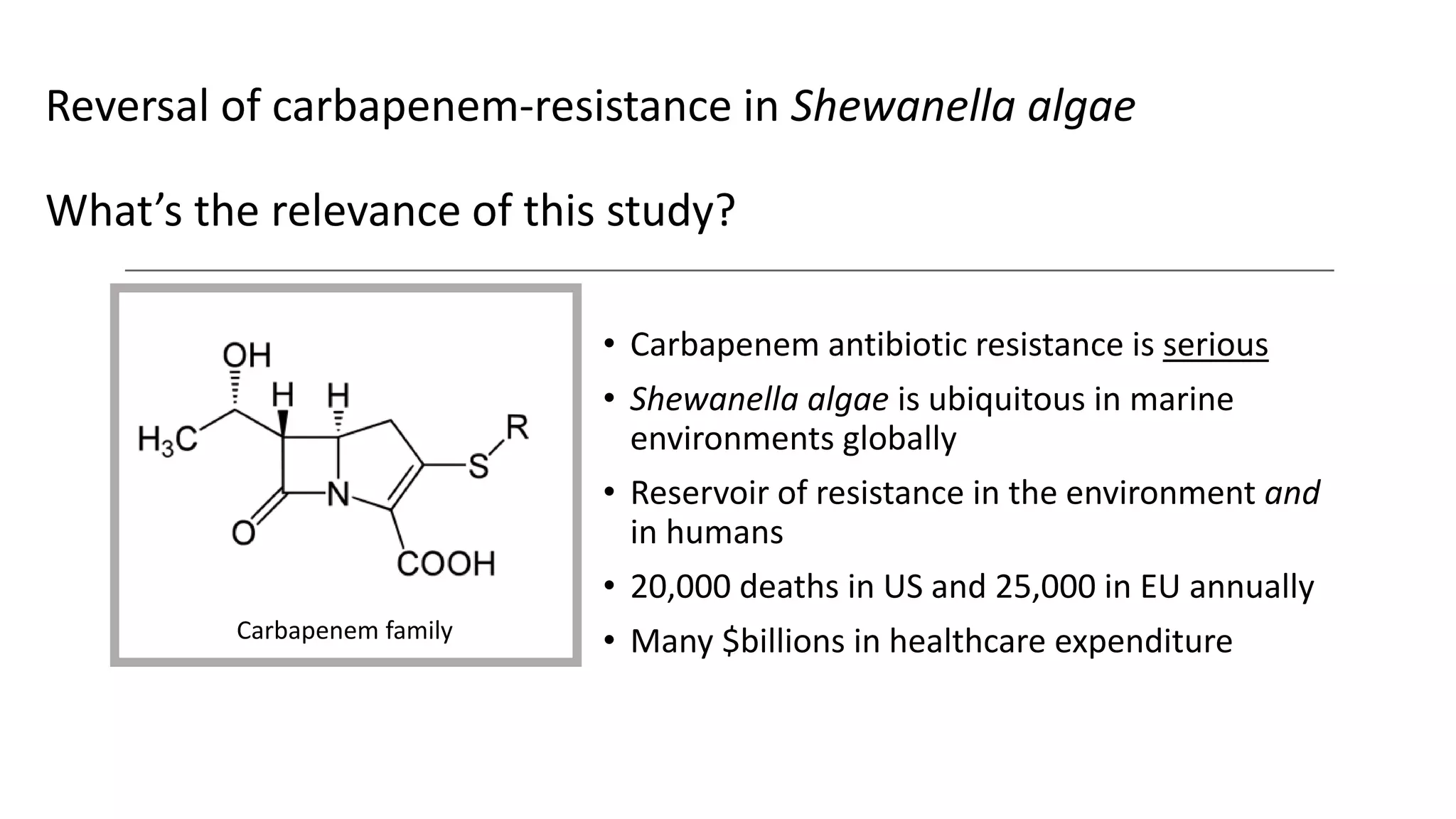 Reversal of carbapenem-resistance in Shewanella algae by CRISPR/Cas9 ...
