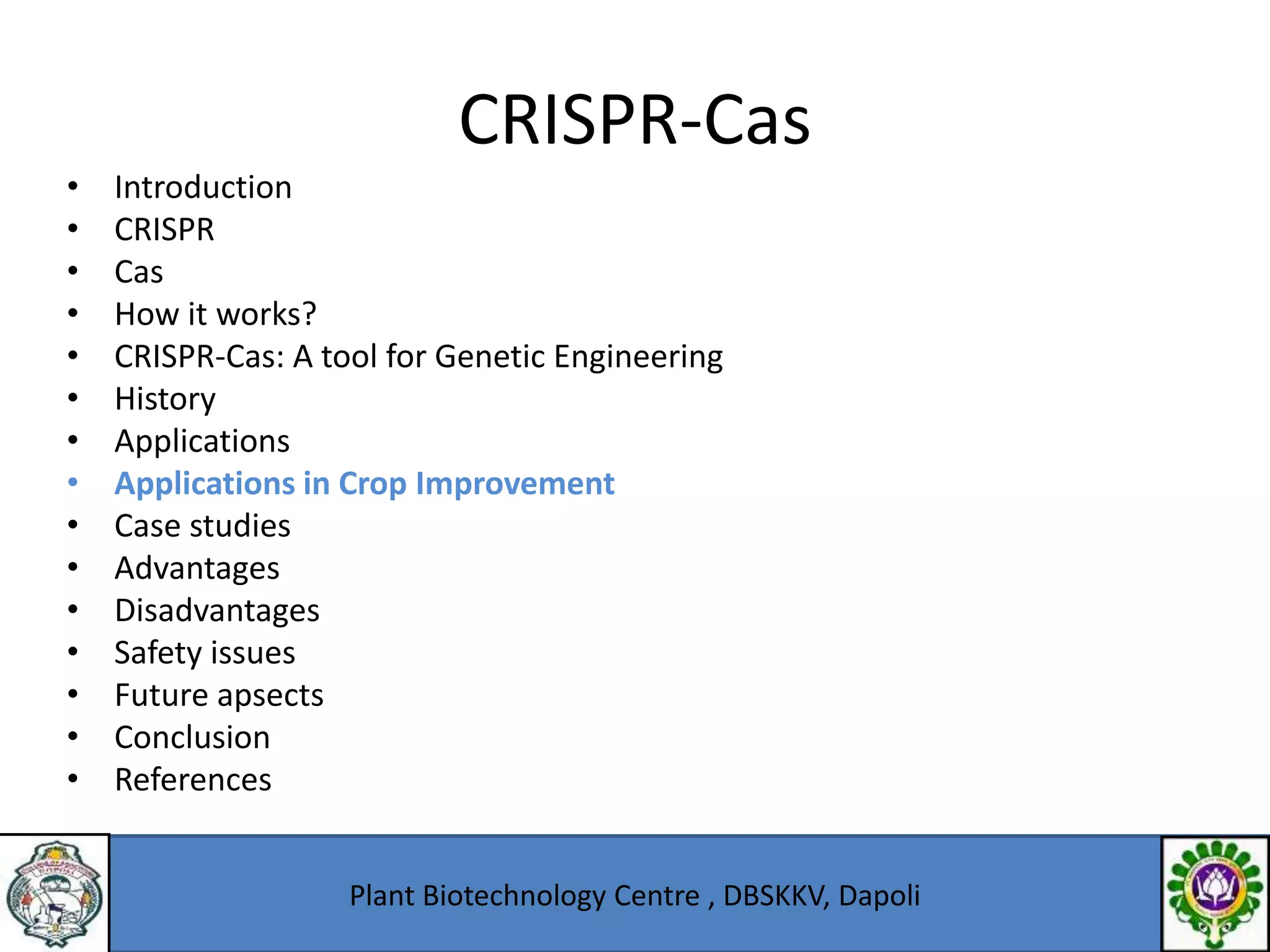Multi Target Gene Editing using CRISPR Technology for Crop Improvement ...