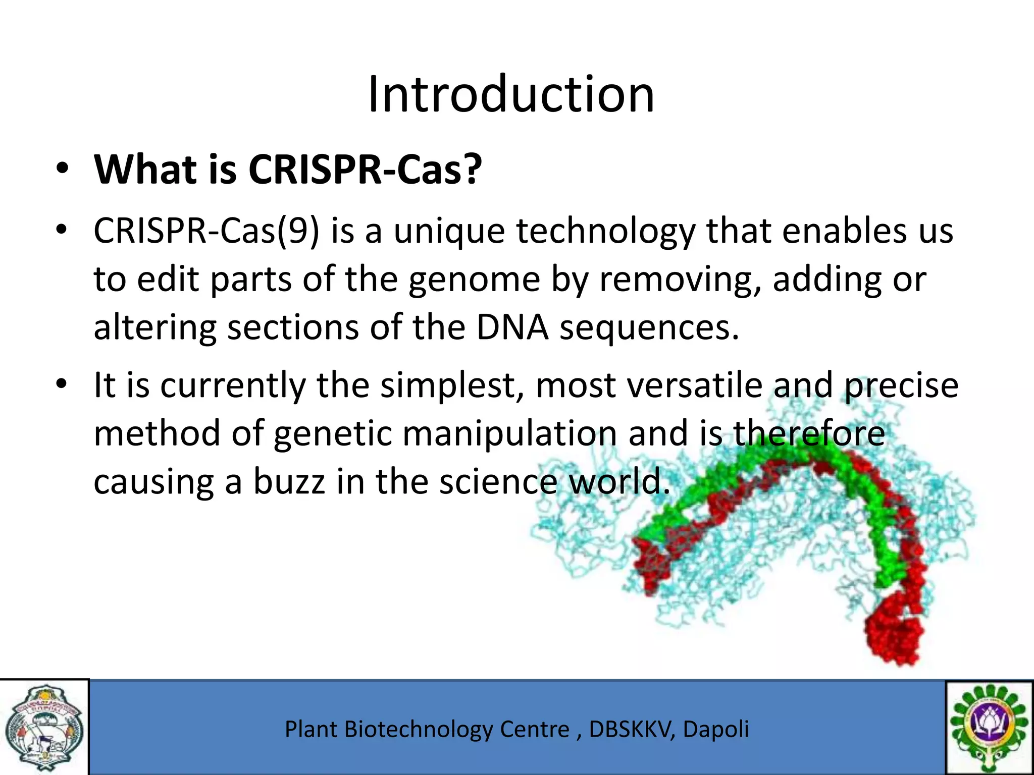 Multi Target Gene Editing using CRISPR Technology for Crop Improvement | PPTX