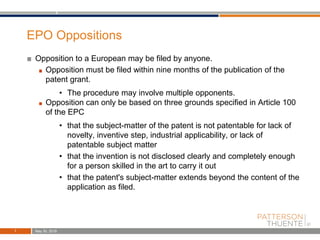 The CRISPR/Cas9 Patent Dispute in the EPO Presentation | PDF