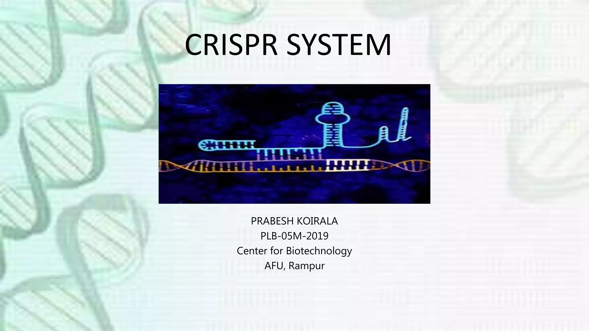 Crispr system | PPTX