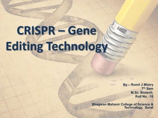 CRISPR Technology | PPTX