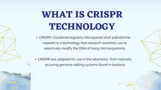 CRISPR TECHNOLOGY.pptx CANCER TREATMENT.pptx