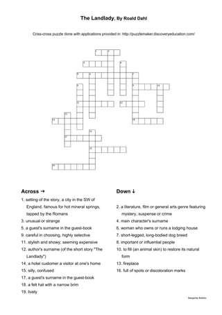 Criss cross the landlady | PDF