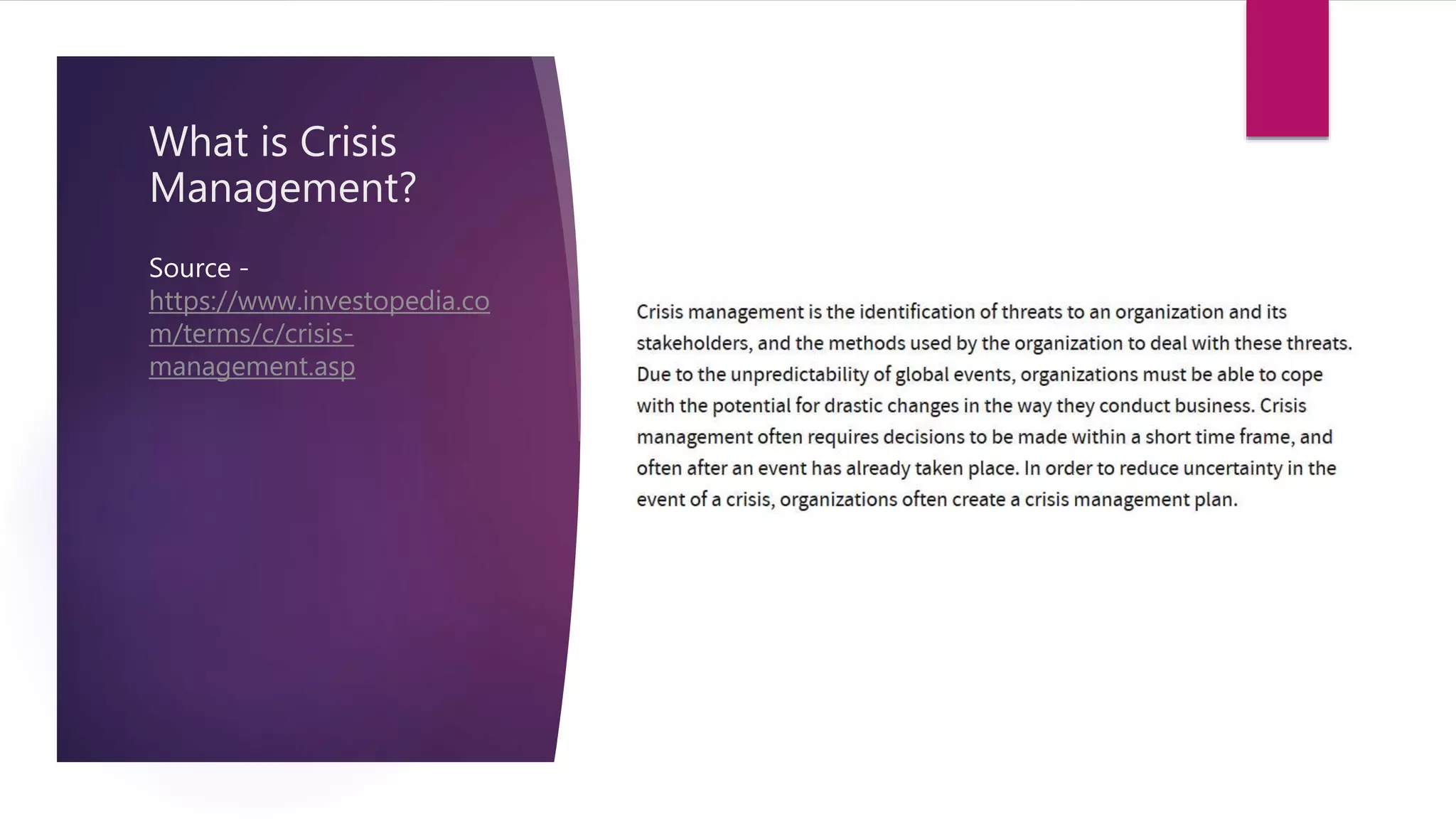 How to implement Crisis Management using Data and AI | PPTX