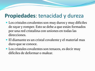 Cristales covalentes | PPTX