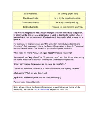 present progressive | PDF