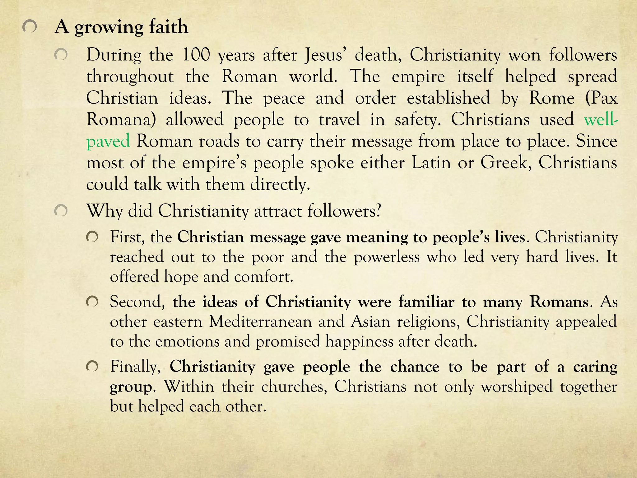 2.2 The Rise of Christianity | PPT