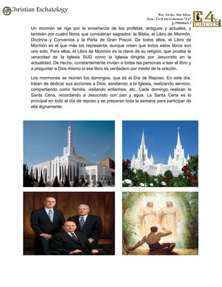 Cristianismo; Evangelicos, Catolicos, Mormones Testigos de Jehova | PDF