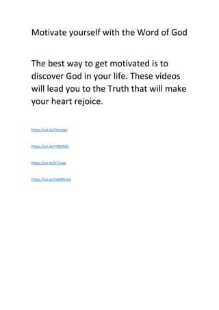 Cristian motivation videos | PDF | Christianity | Religion & Spirituality