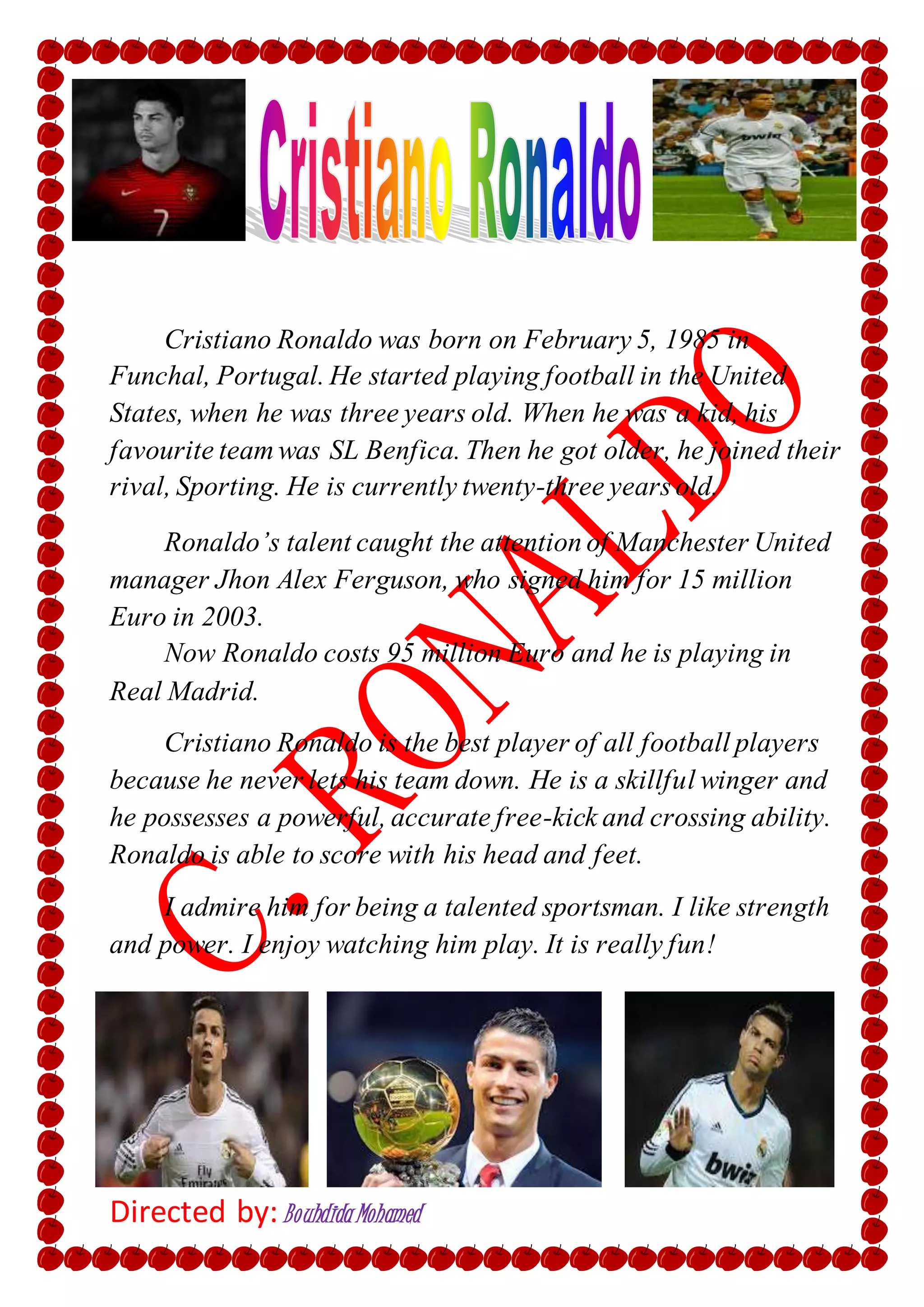Cristiano Ronaldo: Portuguese Football Star | PDF
