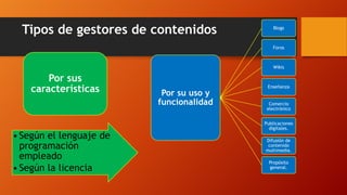 SISTEMA DE GESTIÓN DE CONTENIDOS | PPTX | Web Development | Internet