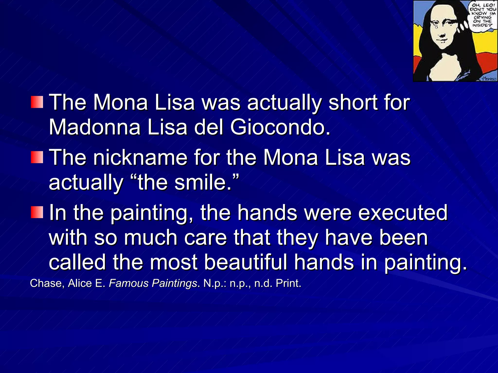 Cristian Tapia P.6, Mona Lisa | PPT