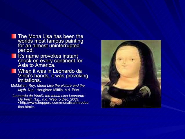 Cristian Tapia P.6, Mona Lisa | PPT