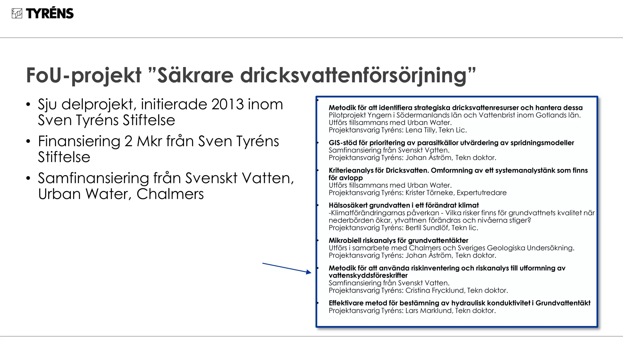 Cristina Frycklund - vattenskydd – riskanalys och föreskrifter | PPT