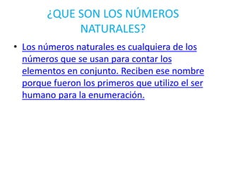 Cristina r y eli trabajo de los números naturales | PPTX