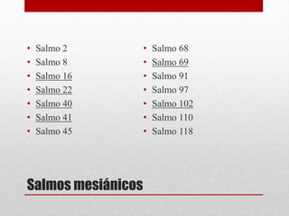 Cristo en las Escrituras - Los Salmos | PPTX