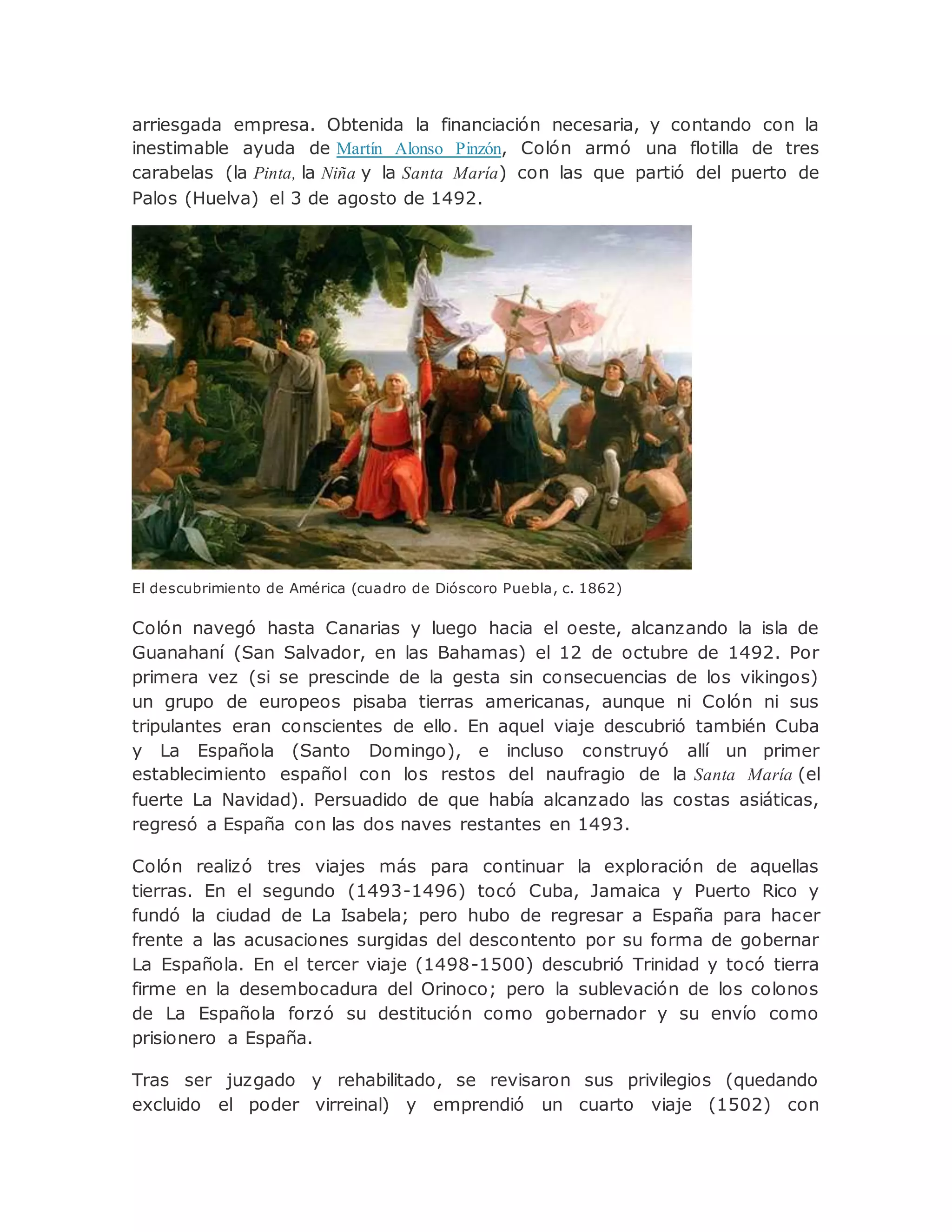 Cristobal colón, Biografia | DOCX