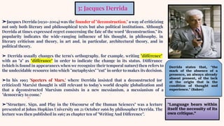 Deconstruction & The Yale School -De instruction in practice | PPT