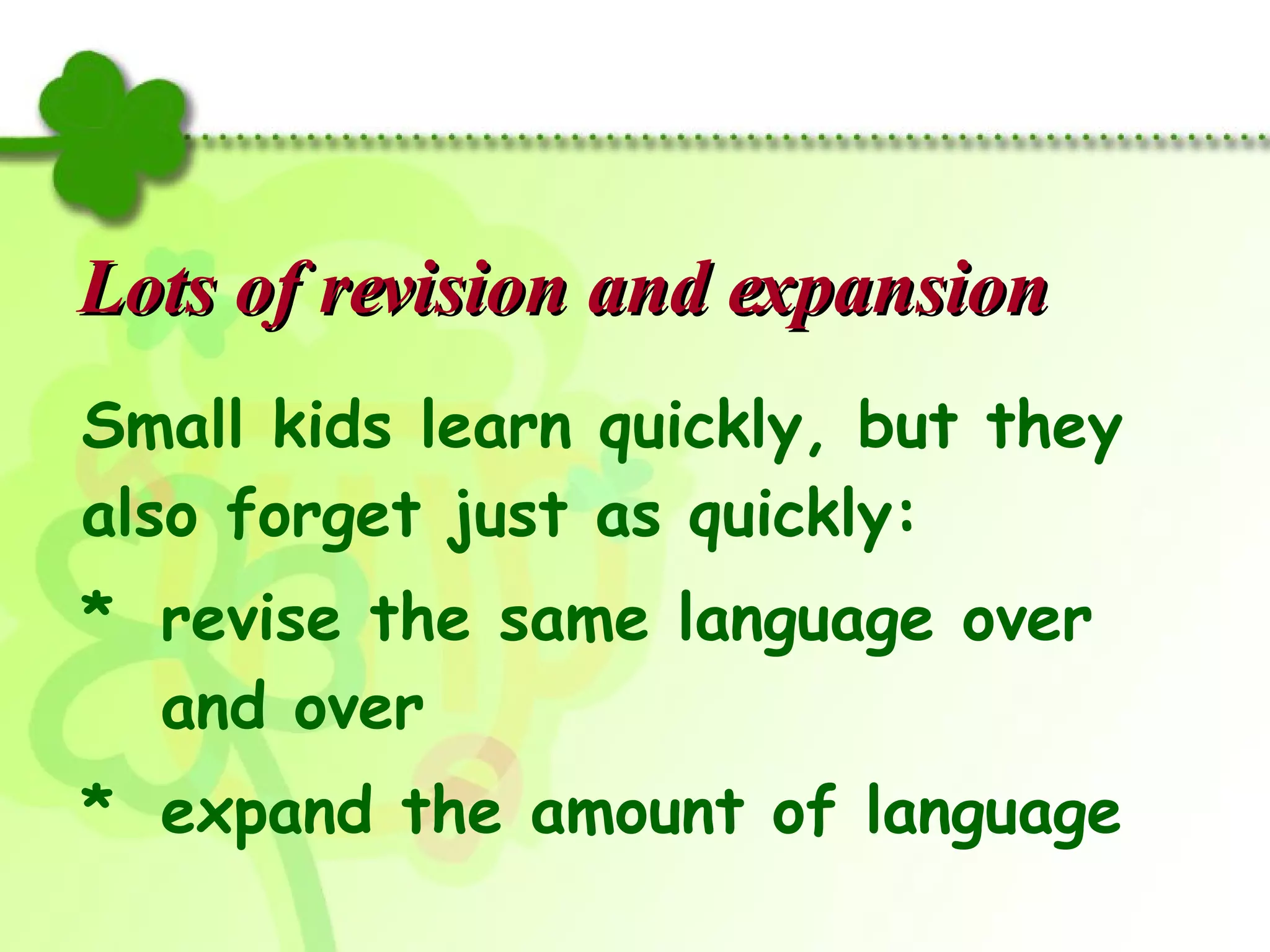 Criteria For A Good Pre School English Class | PPT | Daycare and Pre ...