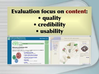 Criteria for Web Site Evaluation | PPT