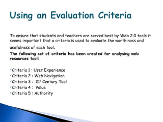 Evaluating Web Resources | PPT