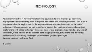 IB AA Maths exploration Criteria Examples | PPT