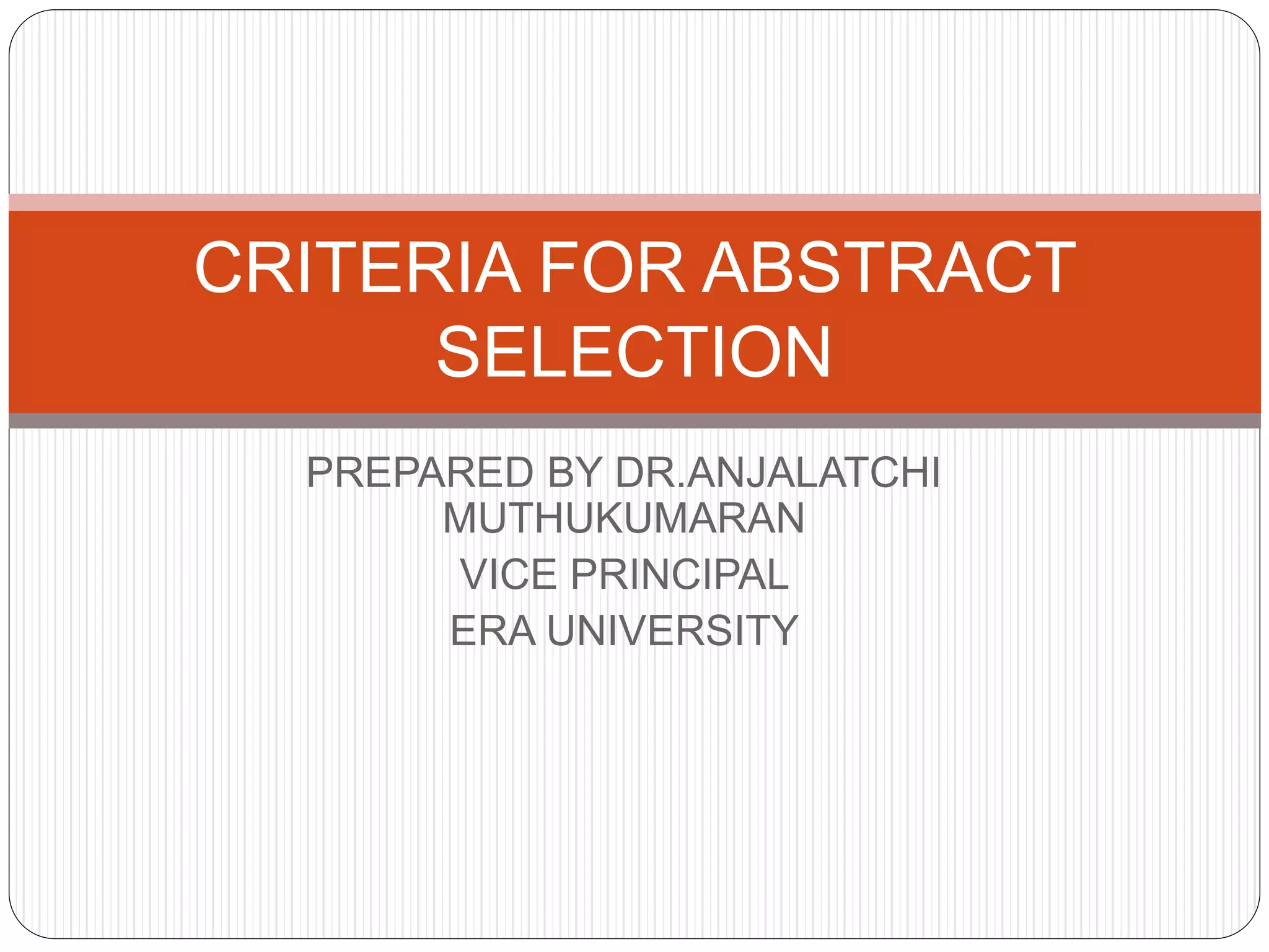 Criteria for Abstract Presentation.pptx