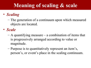 Criteria for a good scale | PPT