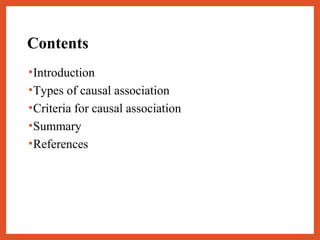 Criteria for causal association | PPT